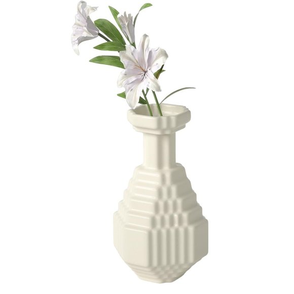 Relexome | Accents | Small White Ceramic Bookshelf Flower Vase 63 Inch ...
